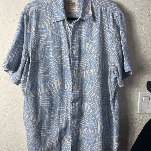 Tasso Elba | Shirts | Tasso Elba Island Silk Linen Blend Ss Shirt Sz L ...